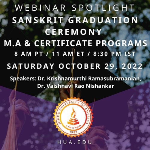 Sanskrit Graduation Ceremony M.A & Certificate Programs